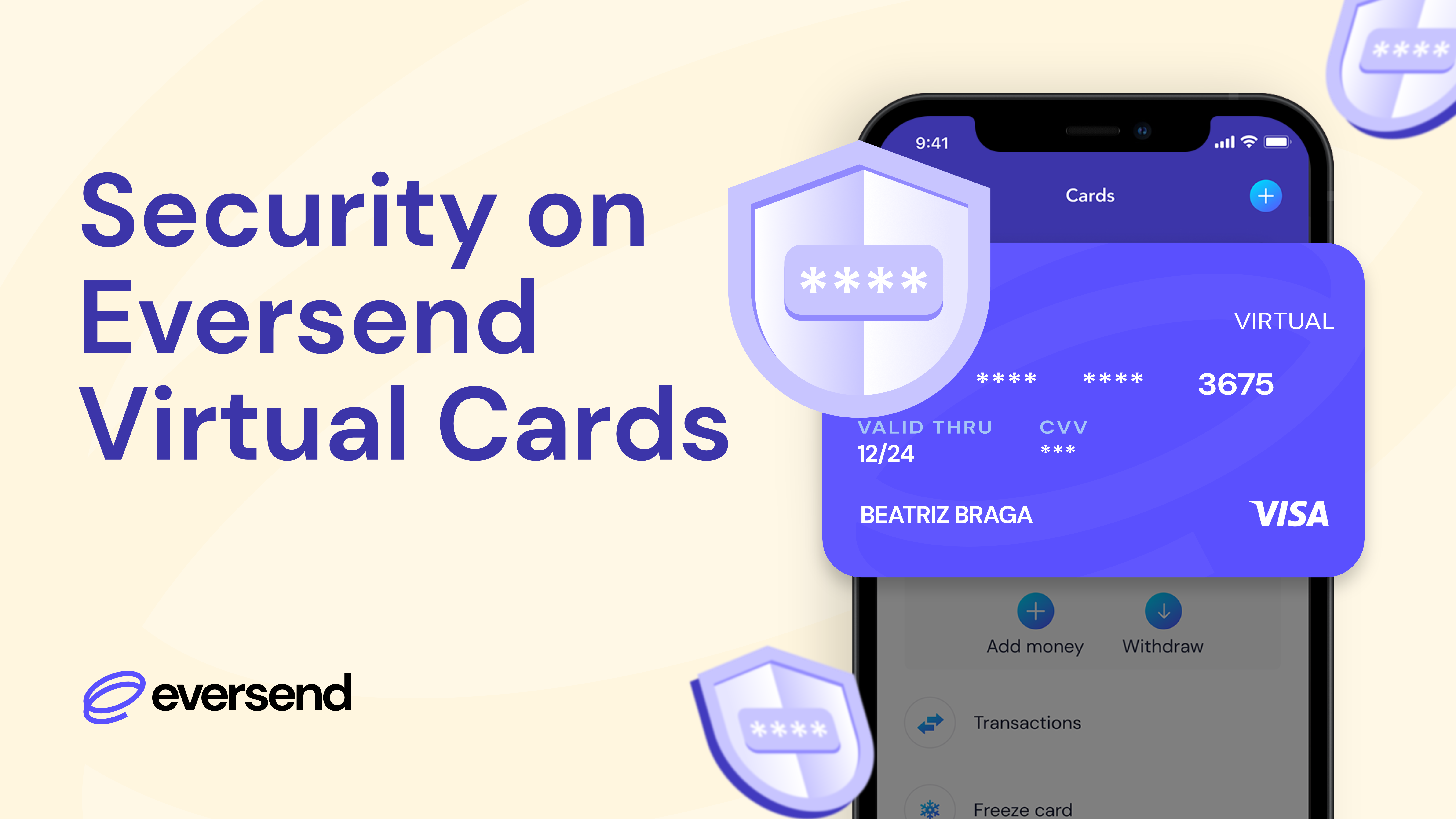 Security on the Eversend Virtual Card - Blog | Eversend — All-in-one borderless payments